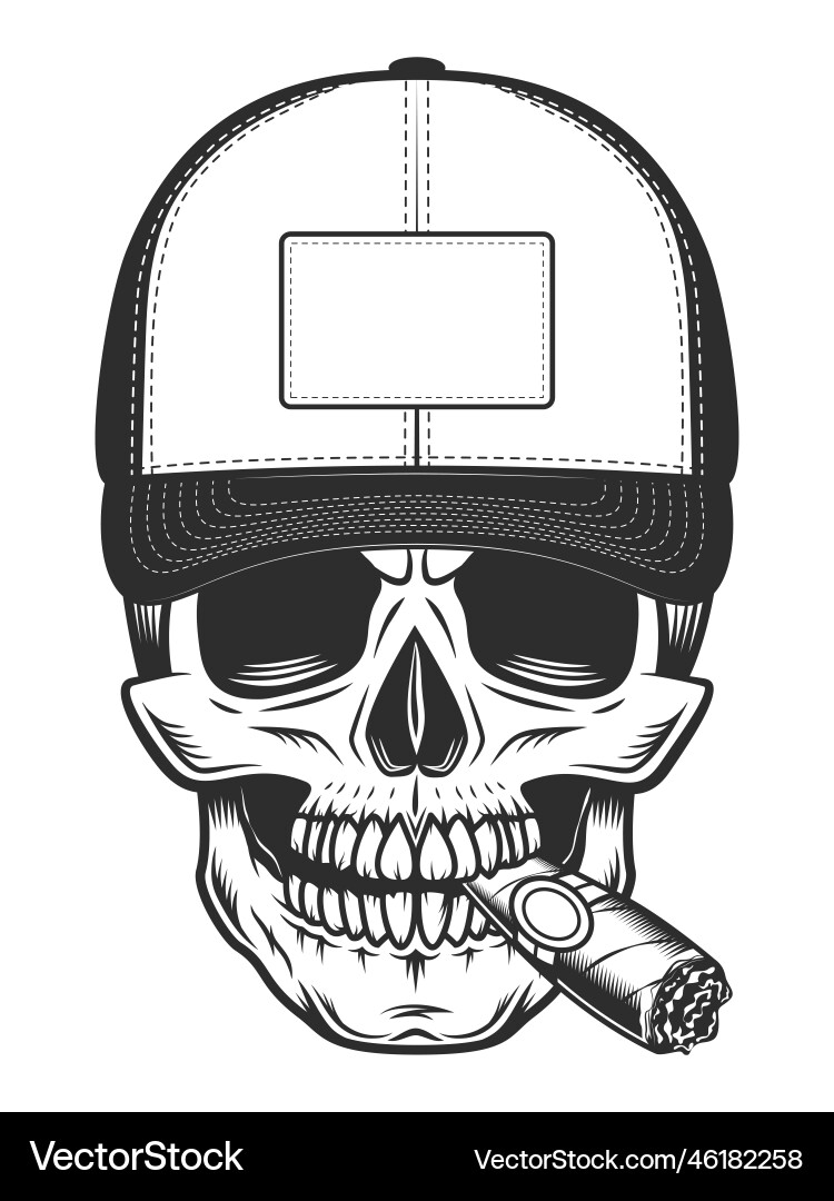 Skeleton Smoking Cigarette