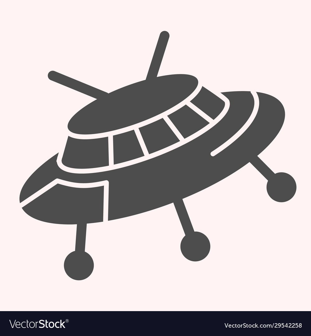Ufo glyph icon alien spaceship astronomy Vector Image Ufo glyph icon alien spaceship astronomy Vector Image