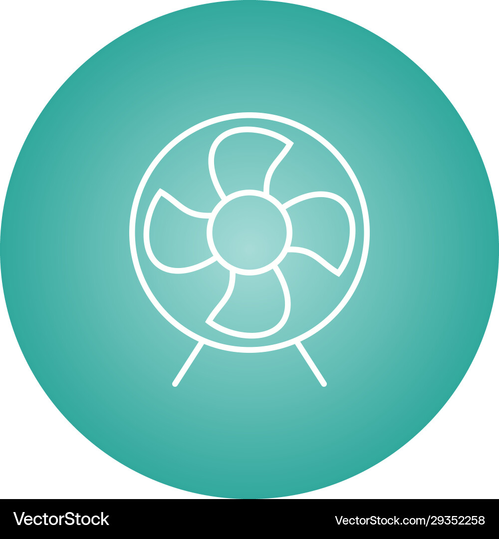 Unique electric fan line icon Royalty Free Vector Image