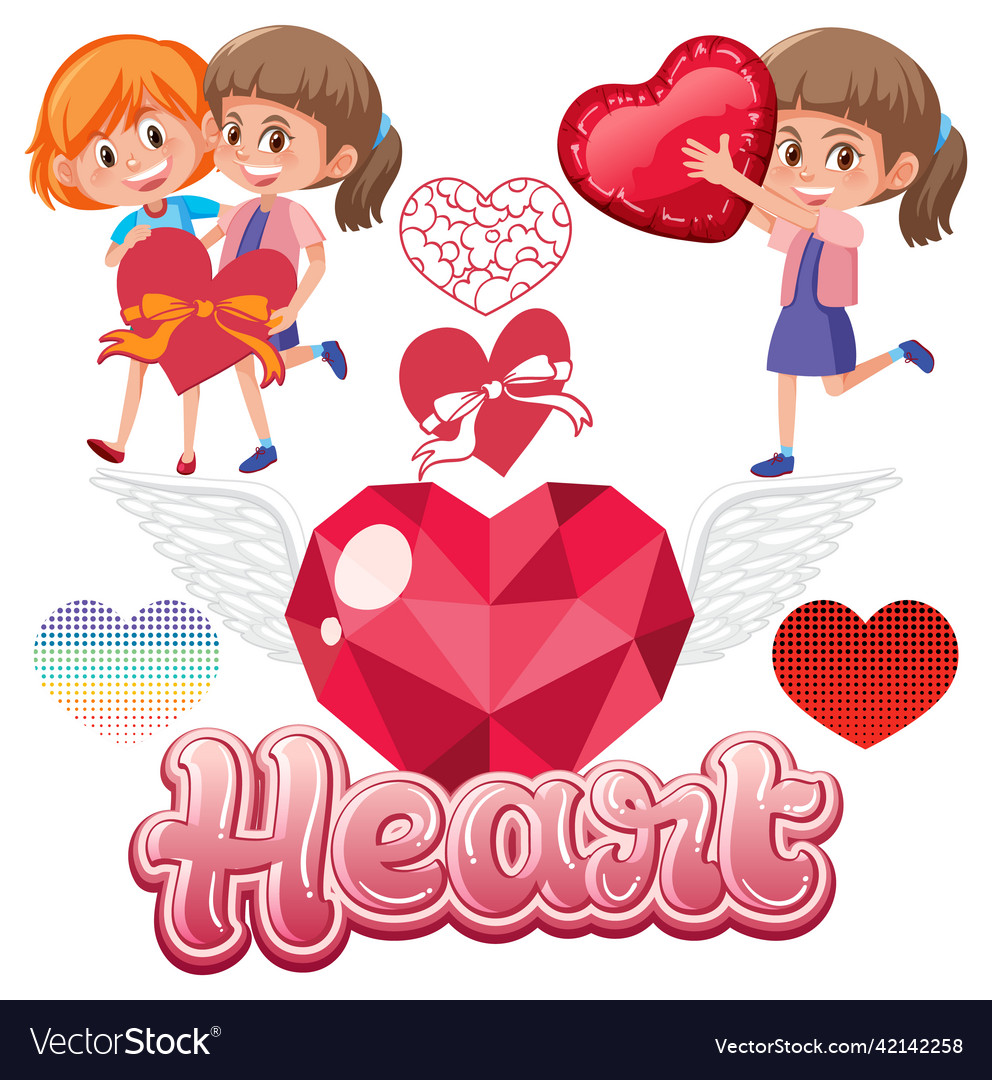 Valentine theme with many hearts Royalty Free Vector Image