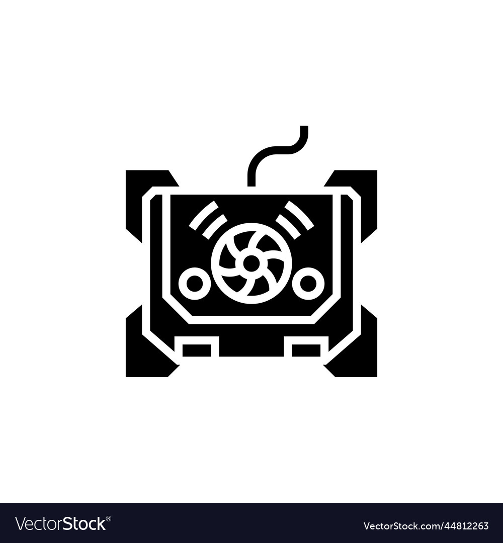 Cooling pad icon computer component icon solid Vector Image