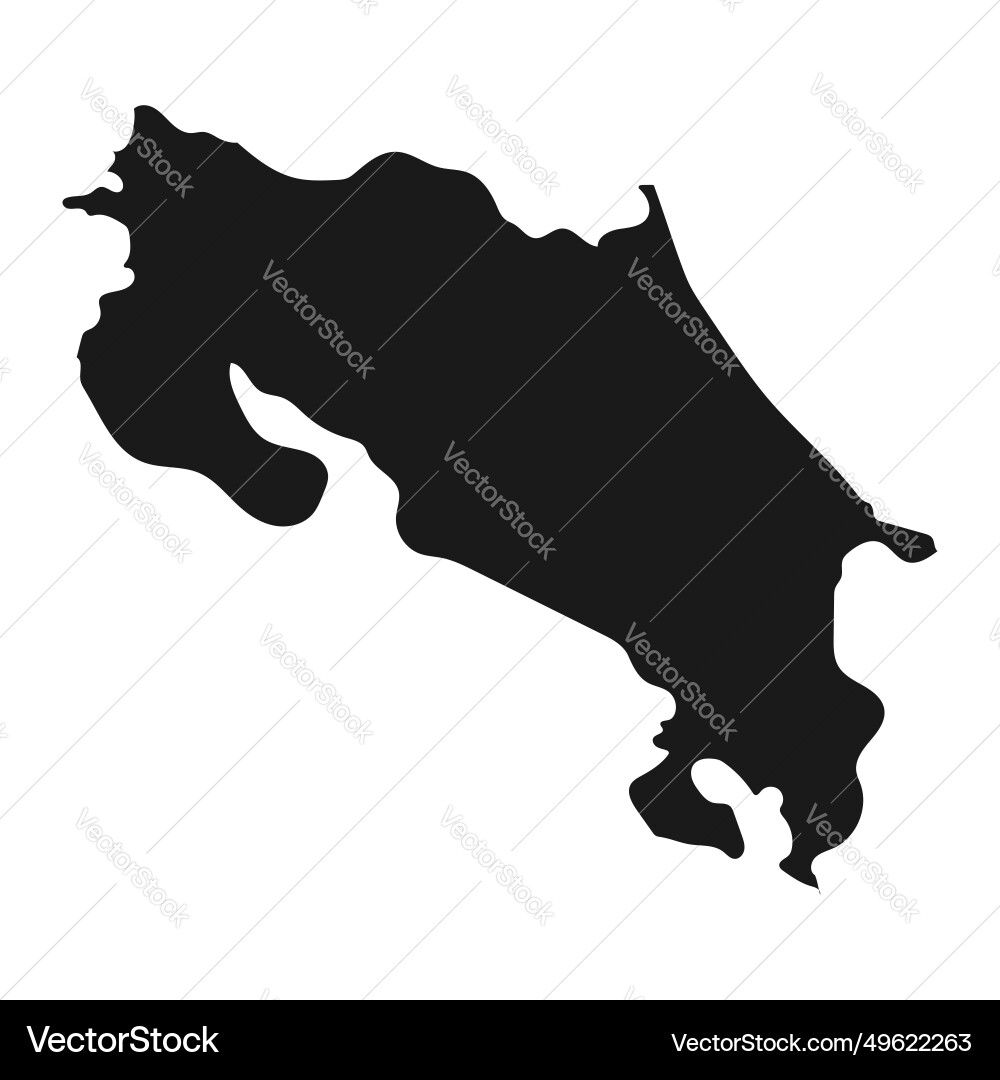Highly detailed costa rica map with borders Vector Image