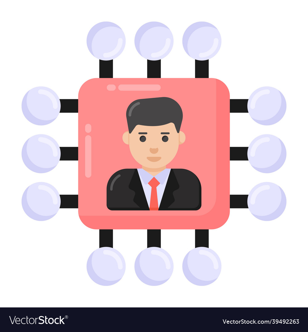 Human chip Royalty Free Vector Image - VectorStock