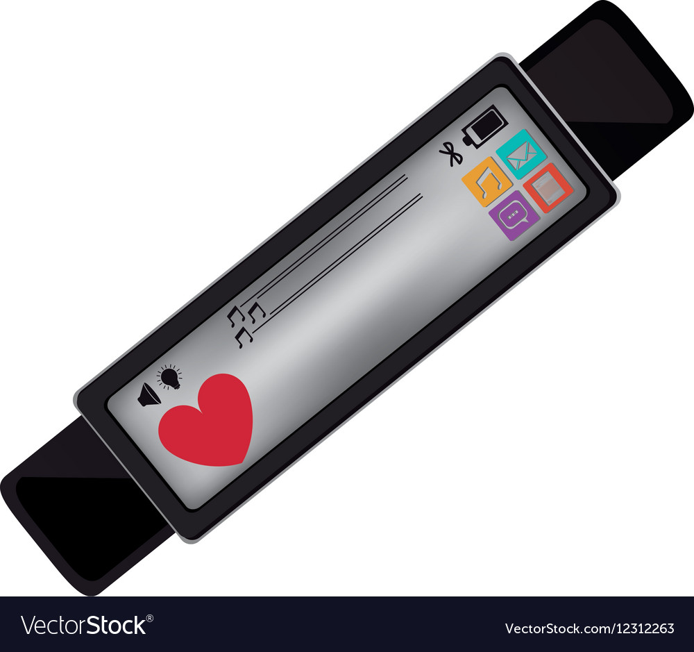 Isolated smart watch design Royalty Free Vector Image