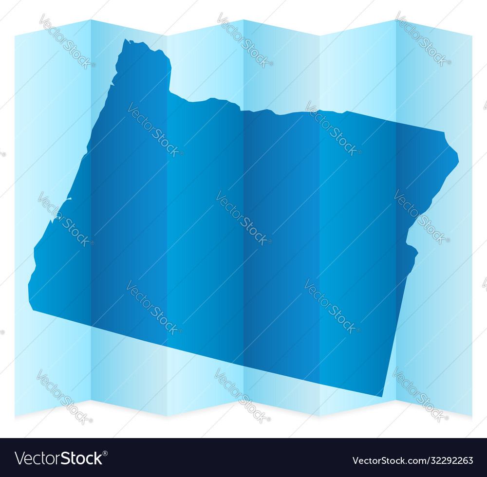 Oregon map Royalty Free Vector Image - VectorStock