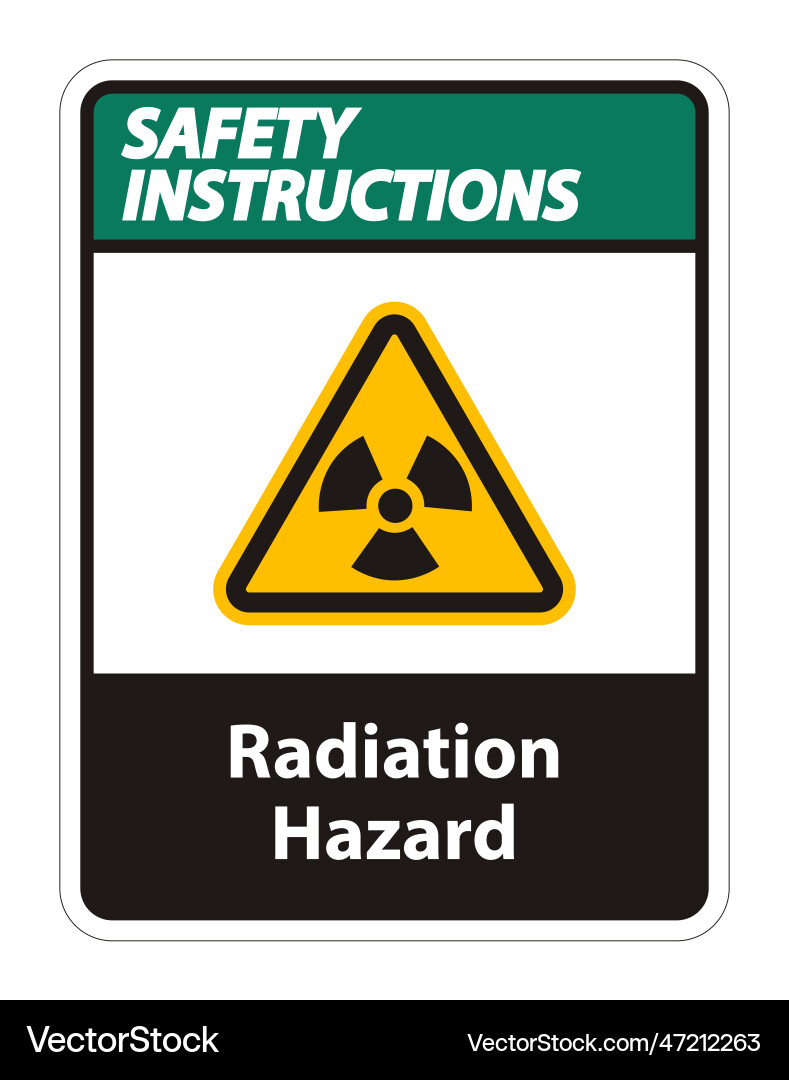 Radiation hazard symbol sign isolate on white Vector Image