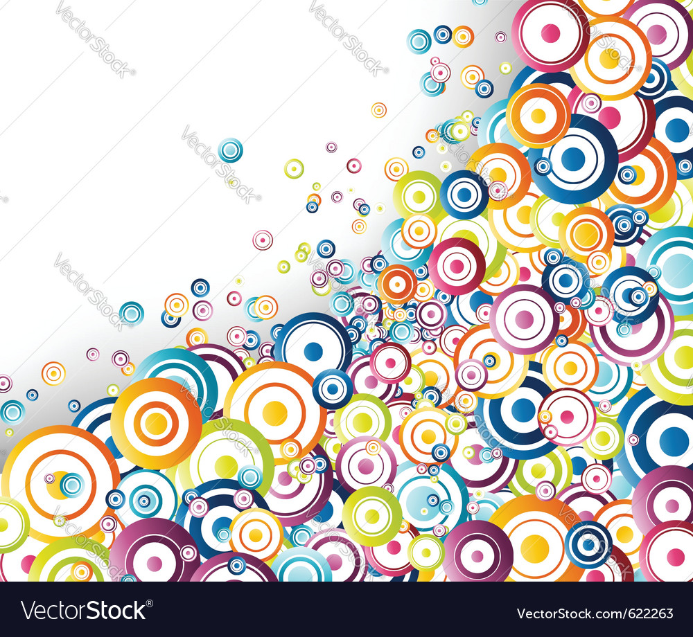 Rainbow circles stream Royalty Free Vector Image