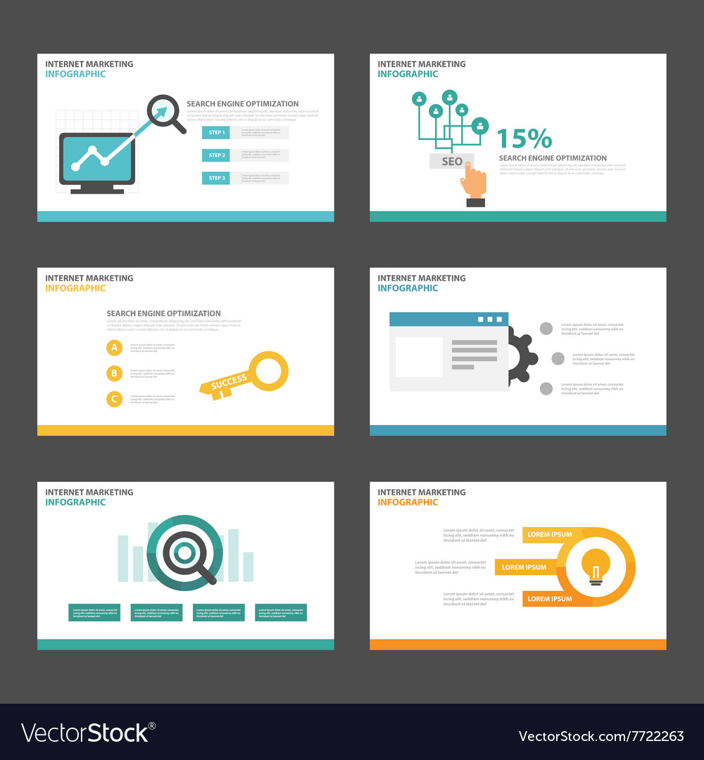 Seo search engine optimization flat design element