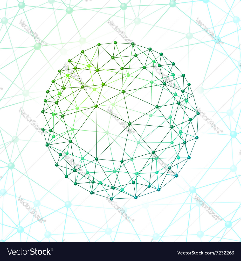 Sphere connected Royalty Free Vector Image - VectorStock