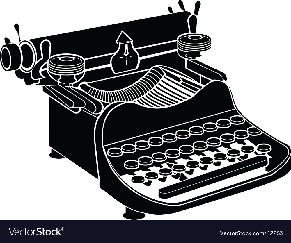 Typewriter Royalty Free Vector Image - VectorStock