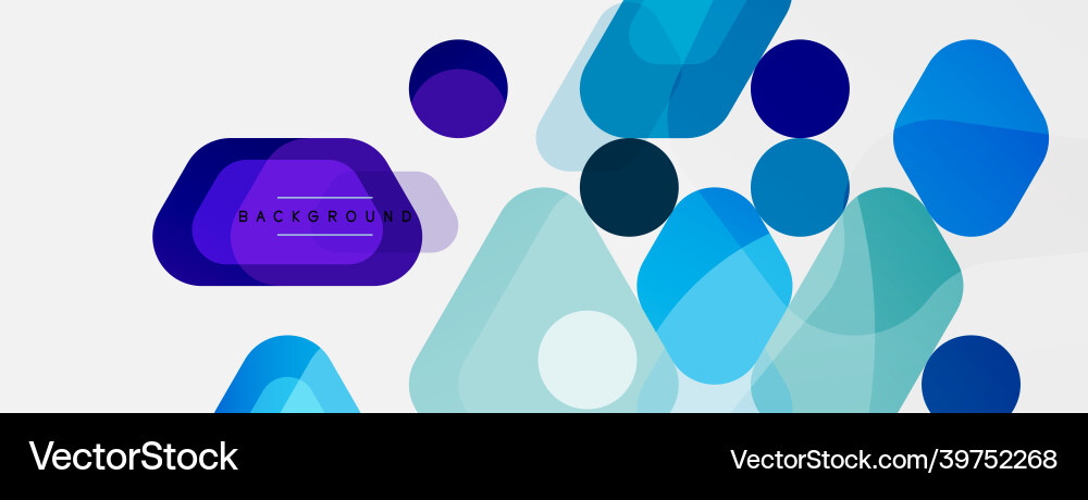 Abstract round geometric shapes and circles Vector Image