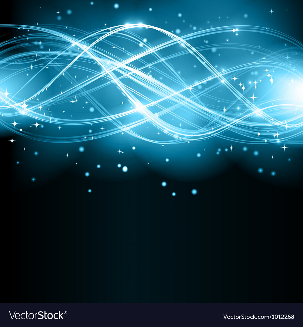 Abstract wave pattern with stars Royalty Free Vector Image
