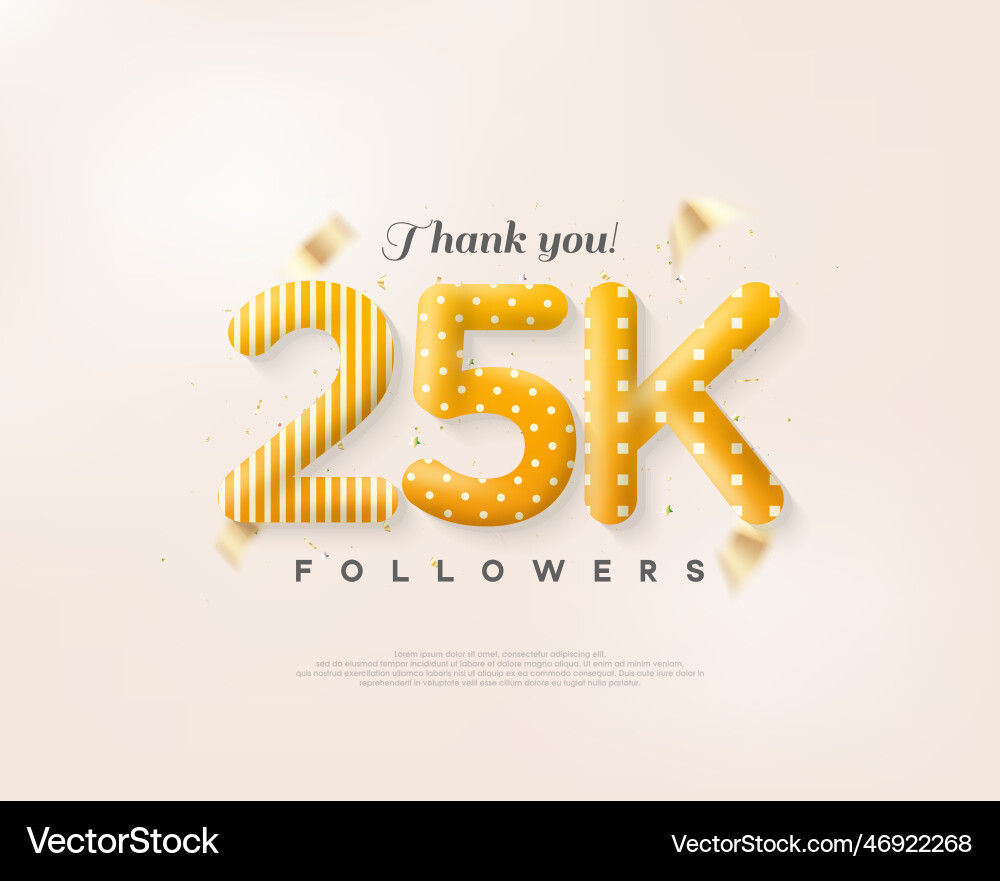 Beautiful design with 25k speech numbers Vector Image