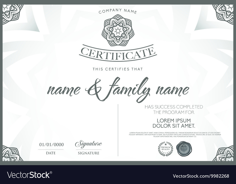 Certificate Royalty Free Vector Image - VectorStock