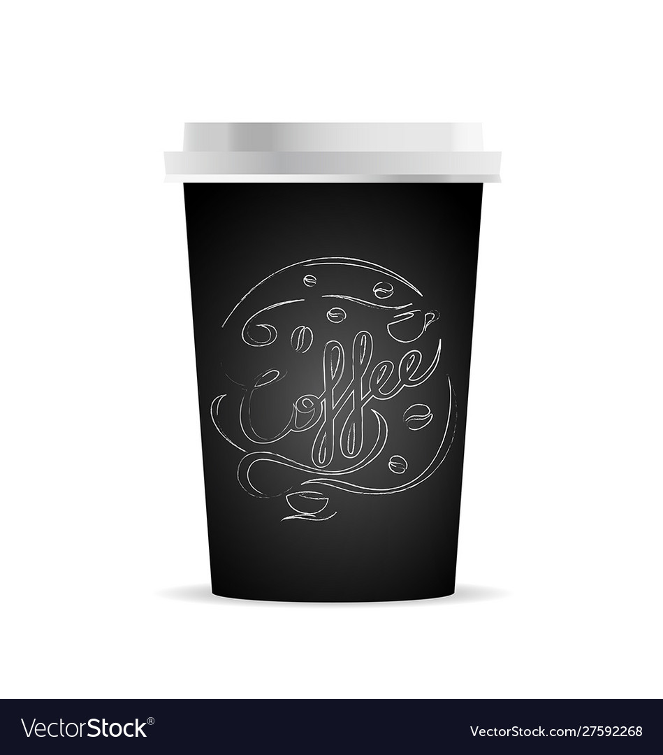Coffee cup template with and Royalty Free Vector Image