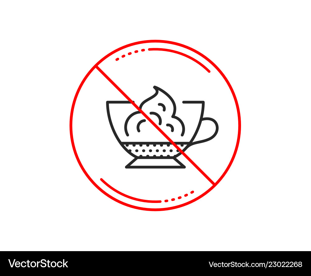 Espresso with whipped cream icon coffee drink Vector Image