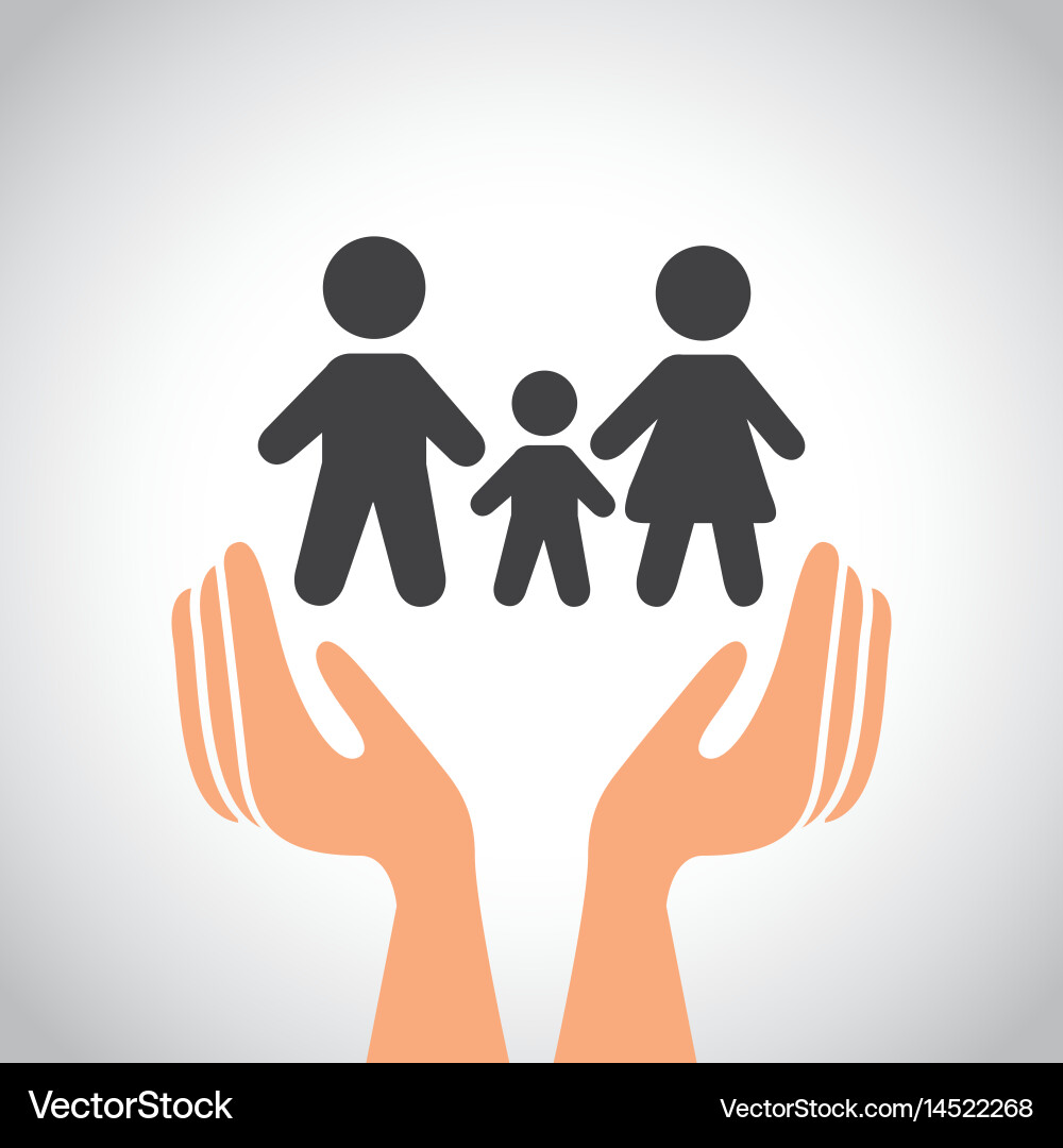 Family insurance concept icon Royalty Free Vector Image