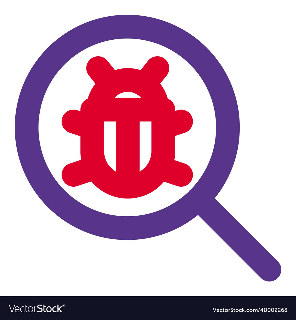 Found a bug in system software Royalty Free Vector Image