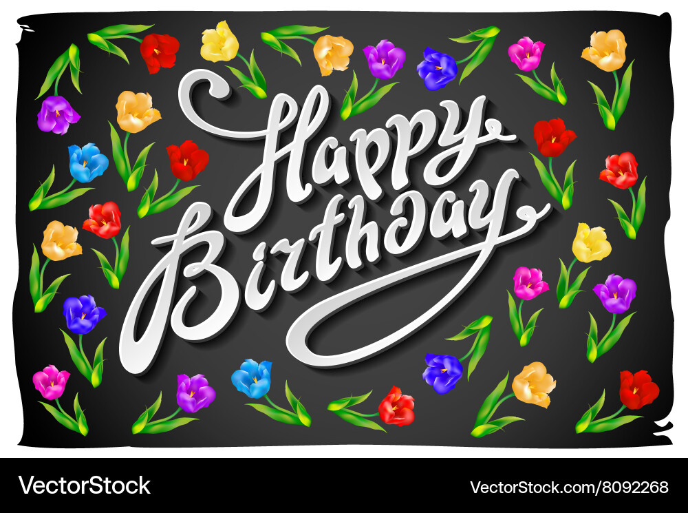 Happy birthday card celebration background Vector Image