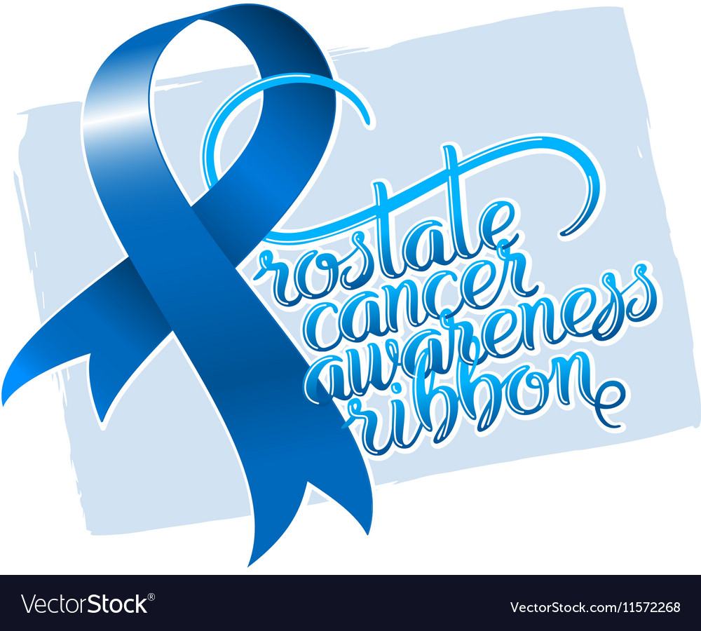Prostate Cancer Awareness Ribbon Royalty Free Vector Image