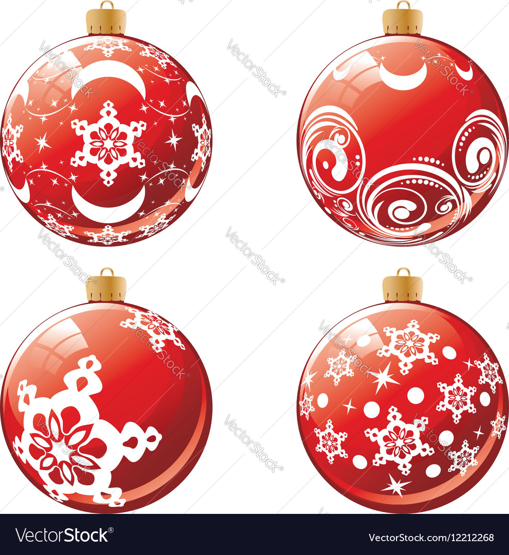 Red xmas ball design4 Royalty Free Vector Image Red xmas ball design4 Royalty Free Vector Image