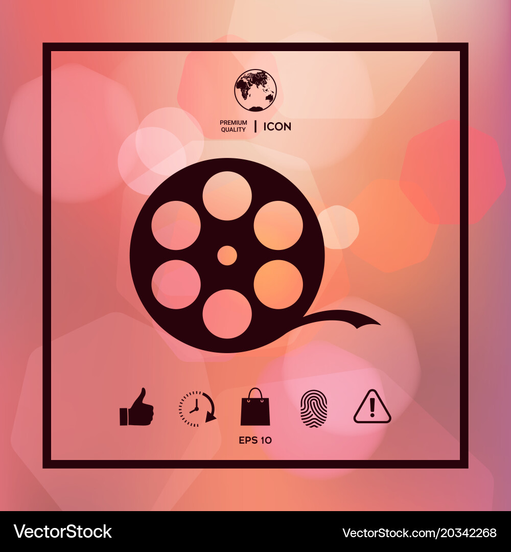 Reel film symbol Royalty Free Vector Image - VectorStock
