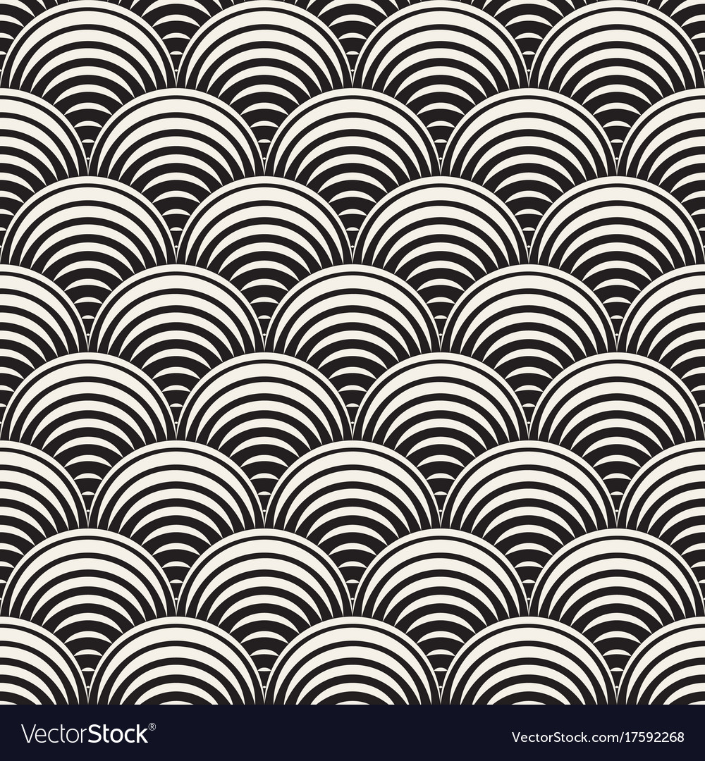 Seamless rounded lines pattern abstract Royalty Free Vector