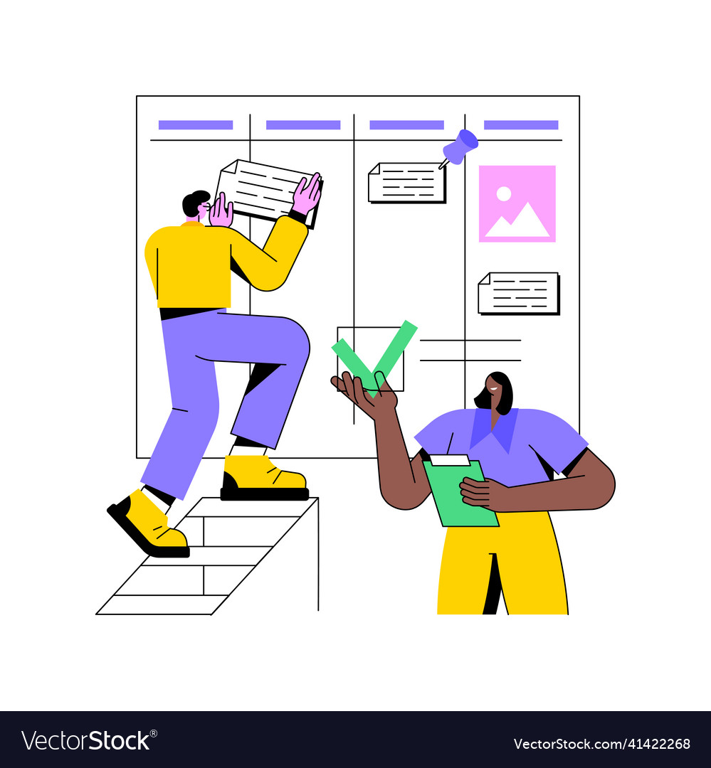 Task management abstract concept Royalty Free Vector Image