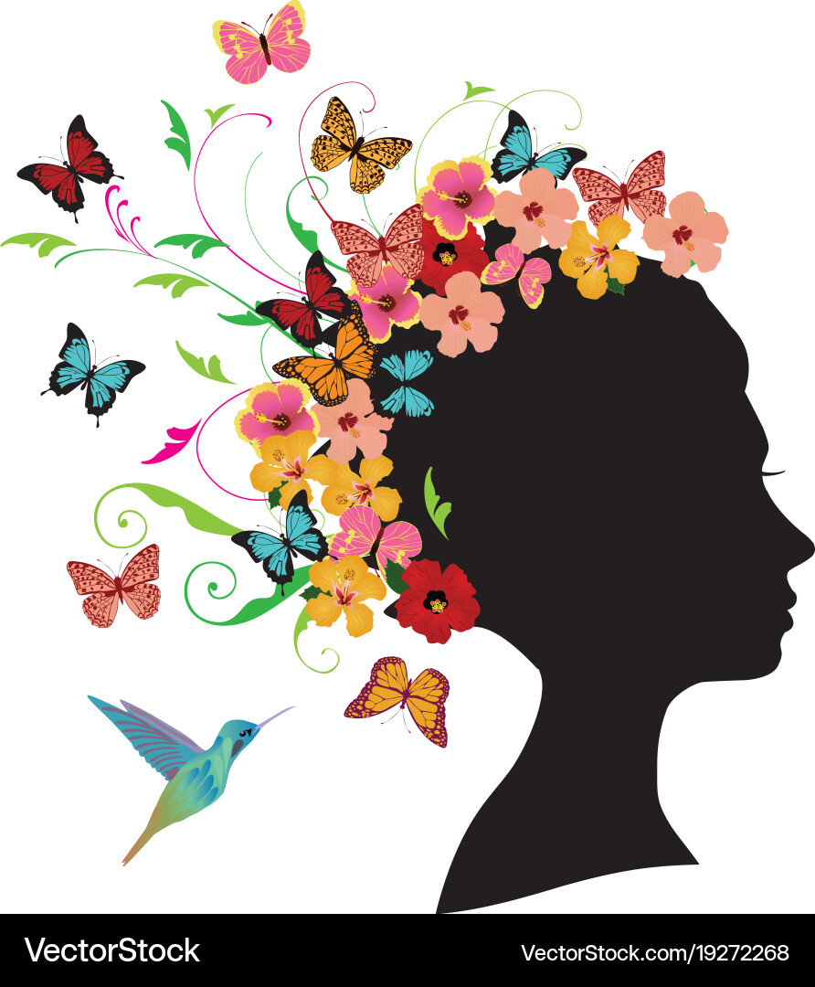 Woman head Royalty Free Vector Image - VectorStock