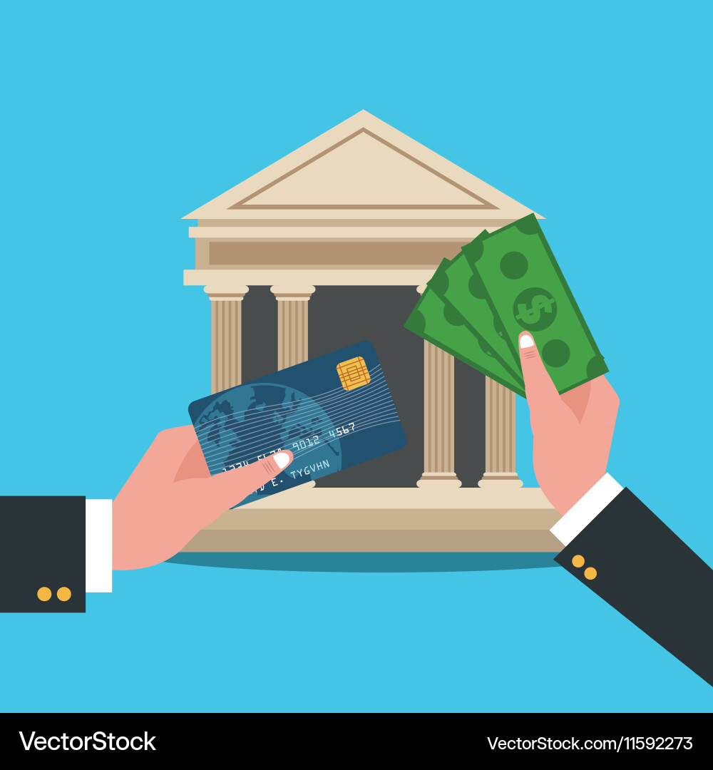 Bank shopping and ecommerce design Royalty Free Vector Image