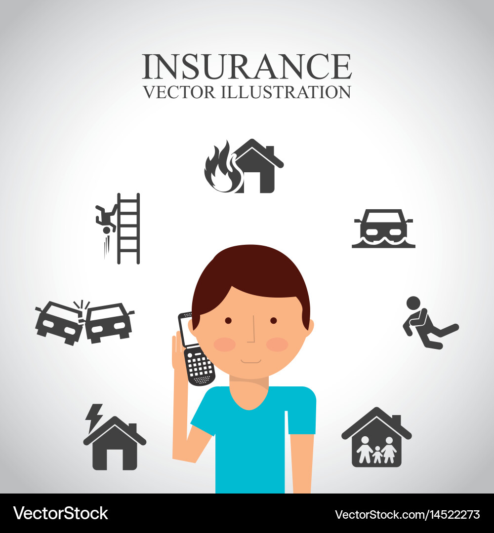 Best insurance concept icons Royalty Free Vector Image