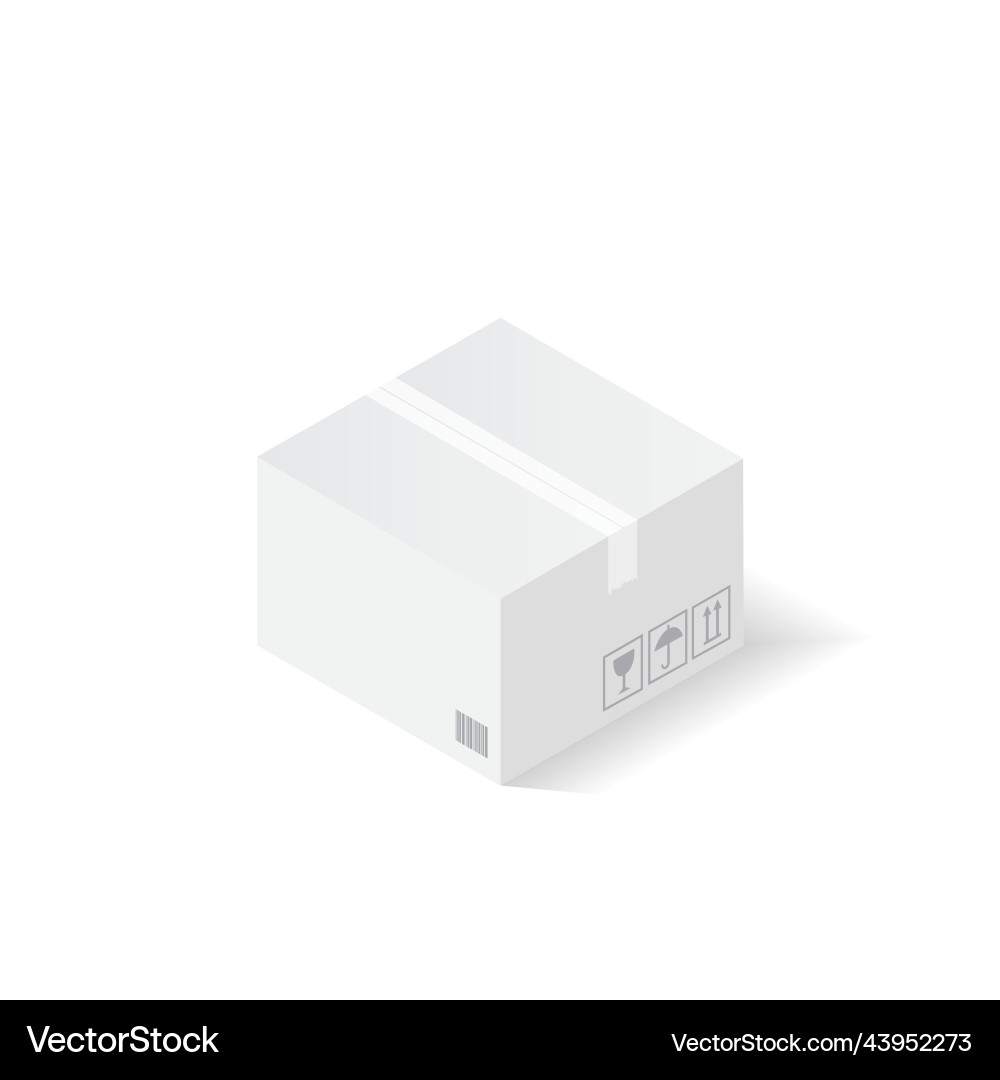 Carton cardboard box delivery and packaging Vector Image