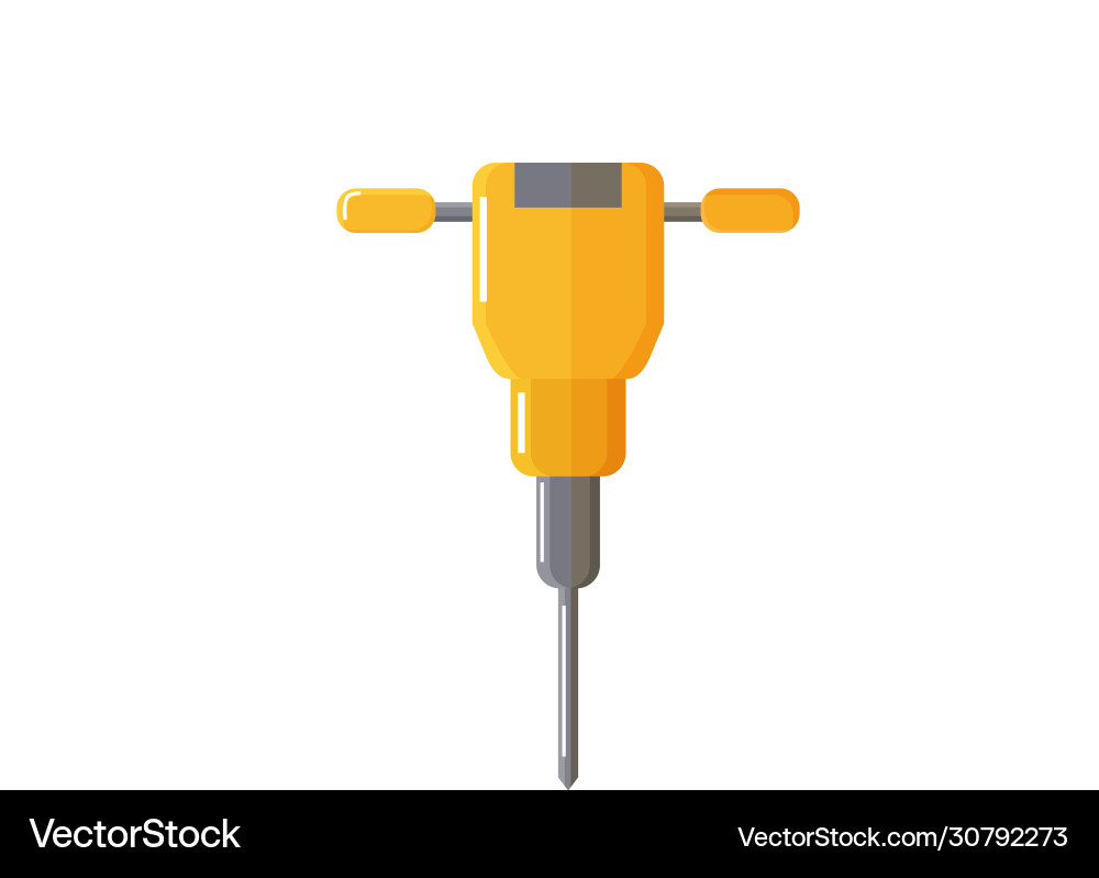 Drill or auger for mining industry factory Vector Image