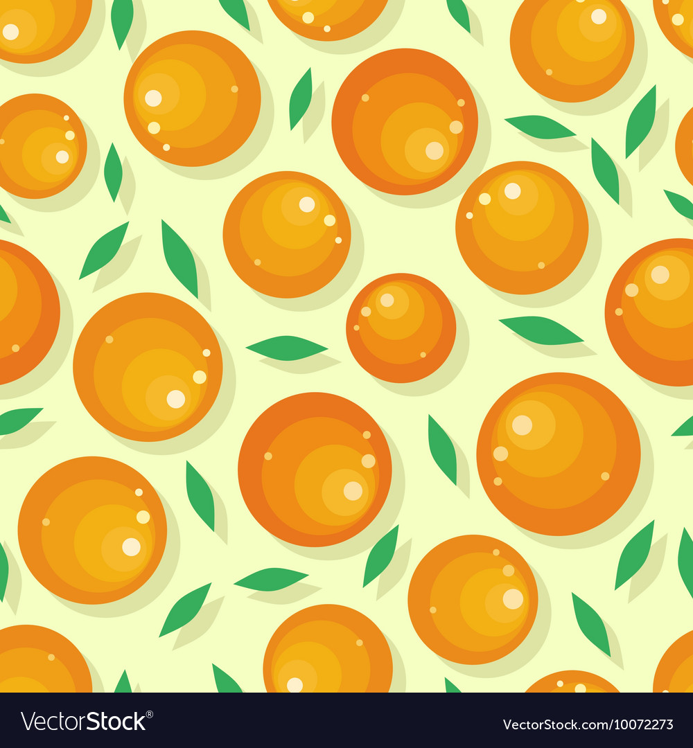 Orange fruit seamless pattern Royalty Free Vector Image