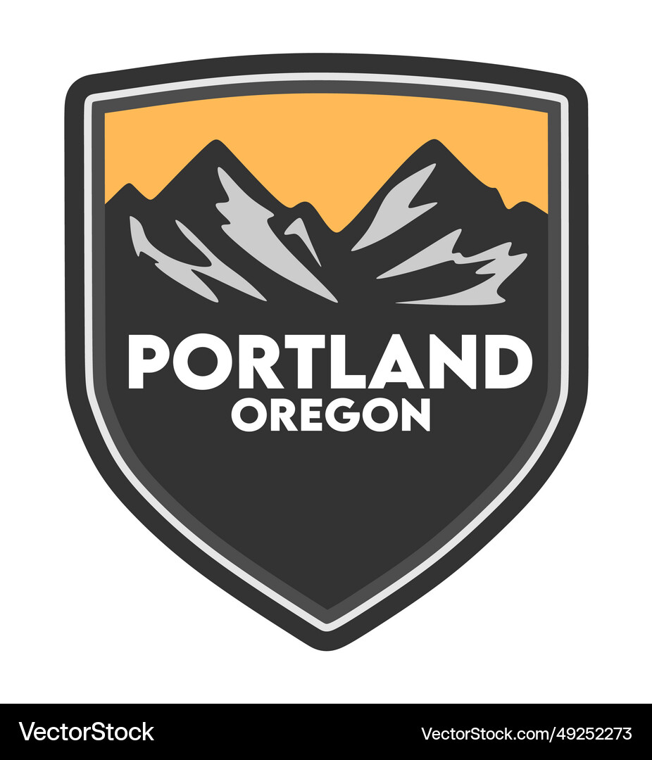 Portland oregon with beautiful view Royalty Free Vector