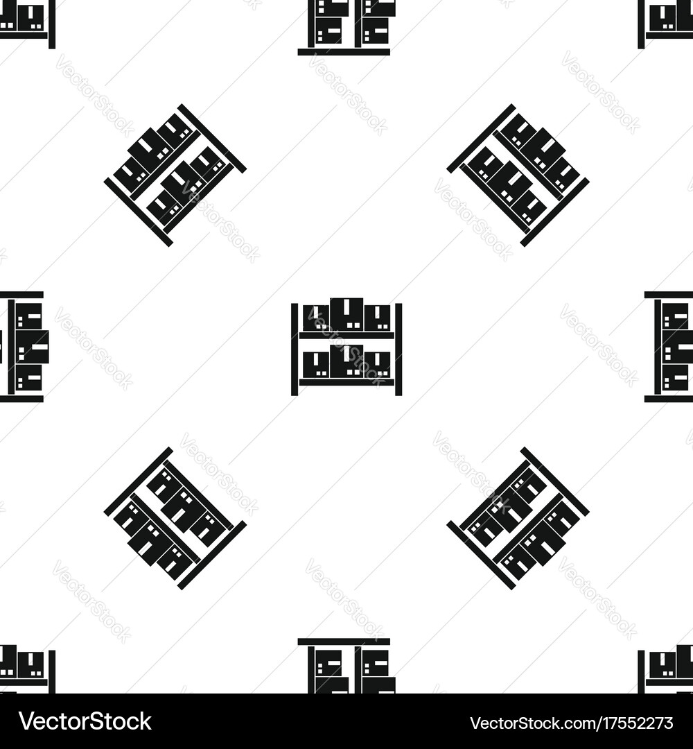 Storage of goods in warehouse pattern seamless Vector Image
