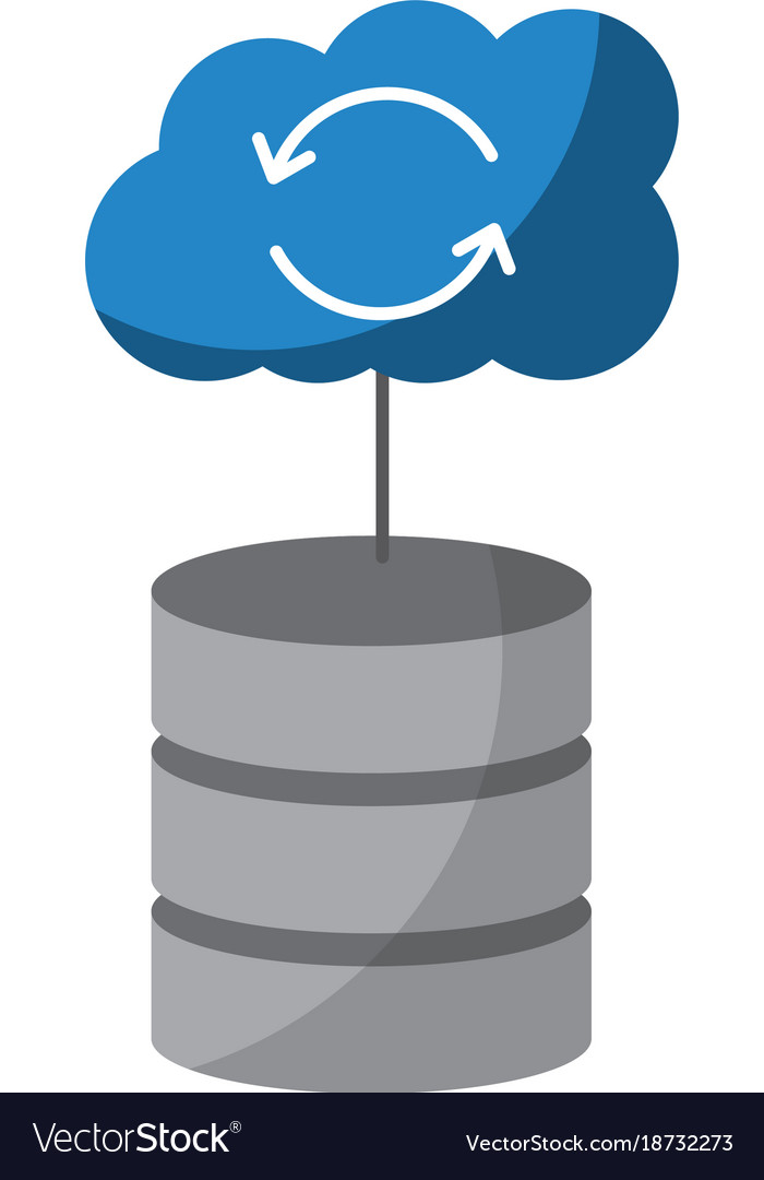 Web hosting server with internet cloud storage Vector Image