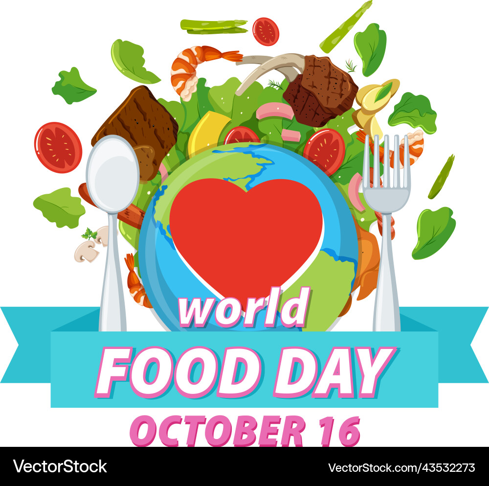 World food day banner template Royalty Free Vector Image