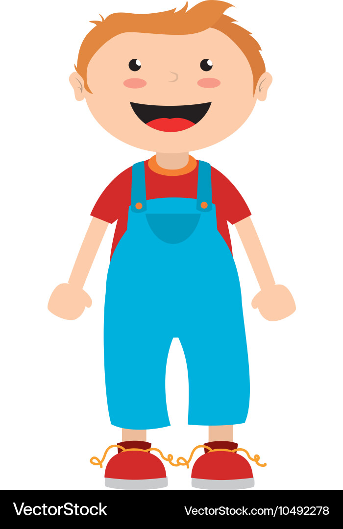 Boy cartoon happy isolated design Royalty Free Vector Image