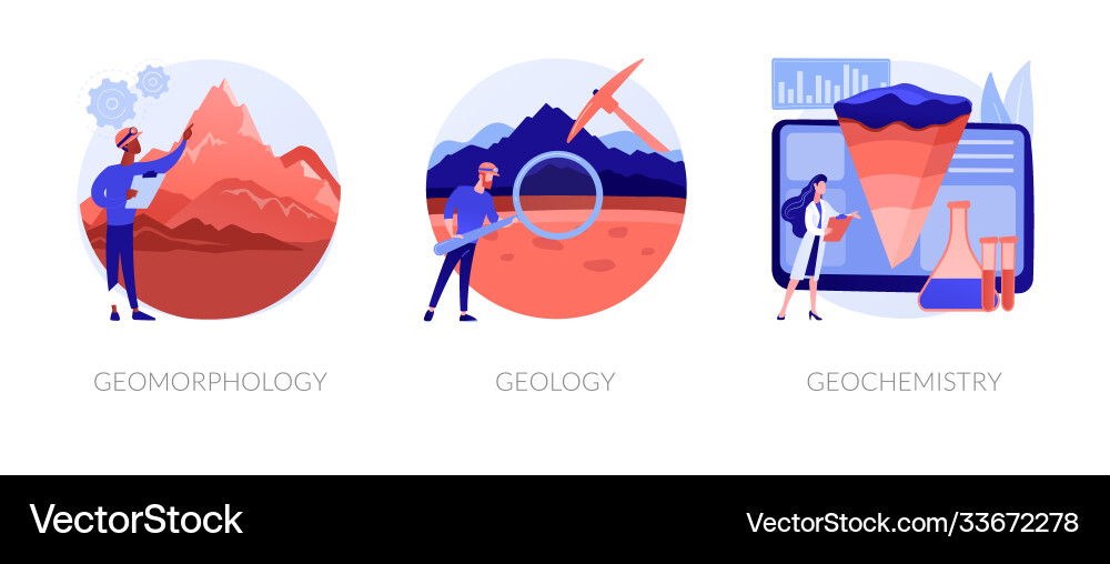 Earth science abstract concept Royalty Free Vector Image