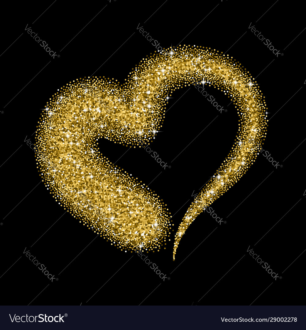 Glitter heart for valentines day Royalty Free Vector Image