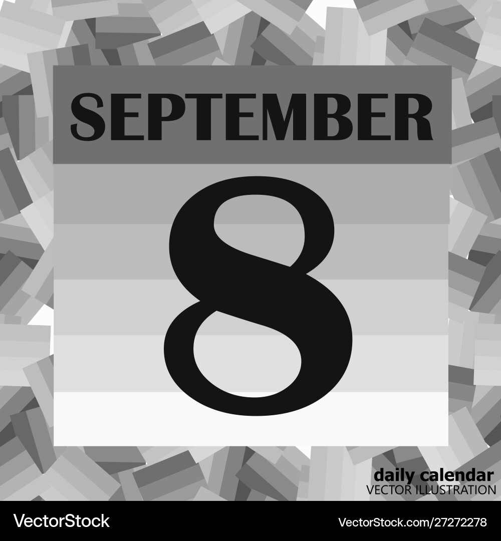 September 8 icon for planning important day Vector Image