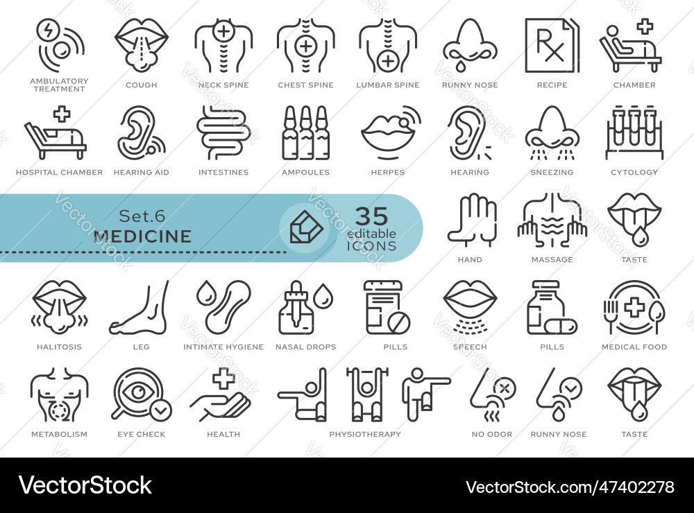 Set icons medicine 06 Royalty Free Vector Image