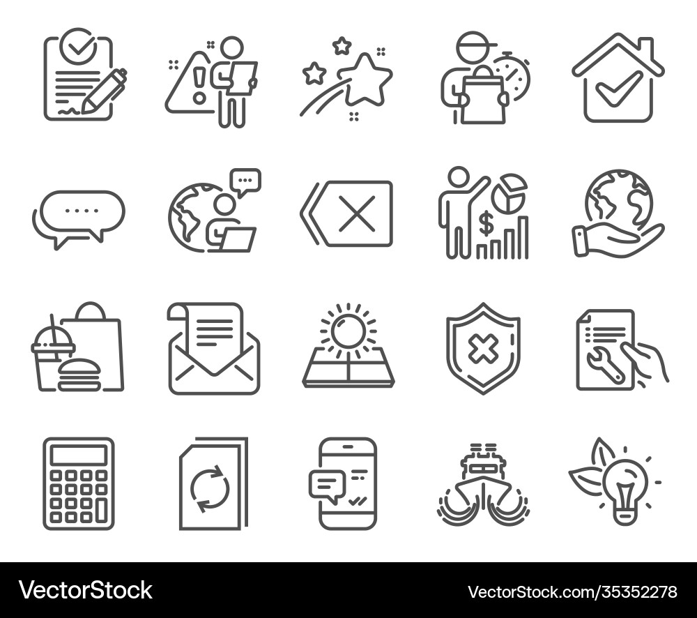 Technology icons set included icon as dots Vector Image