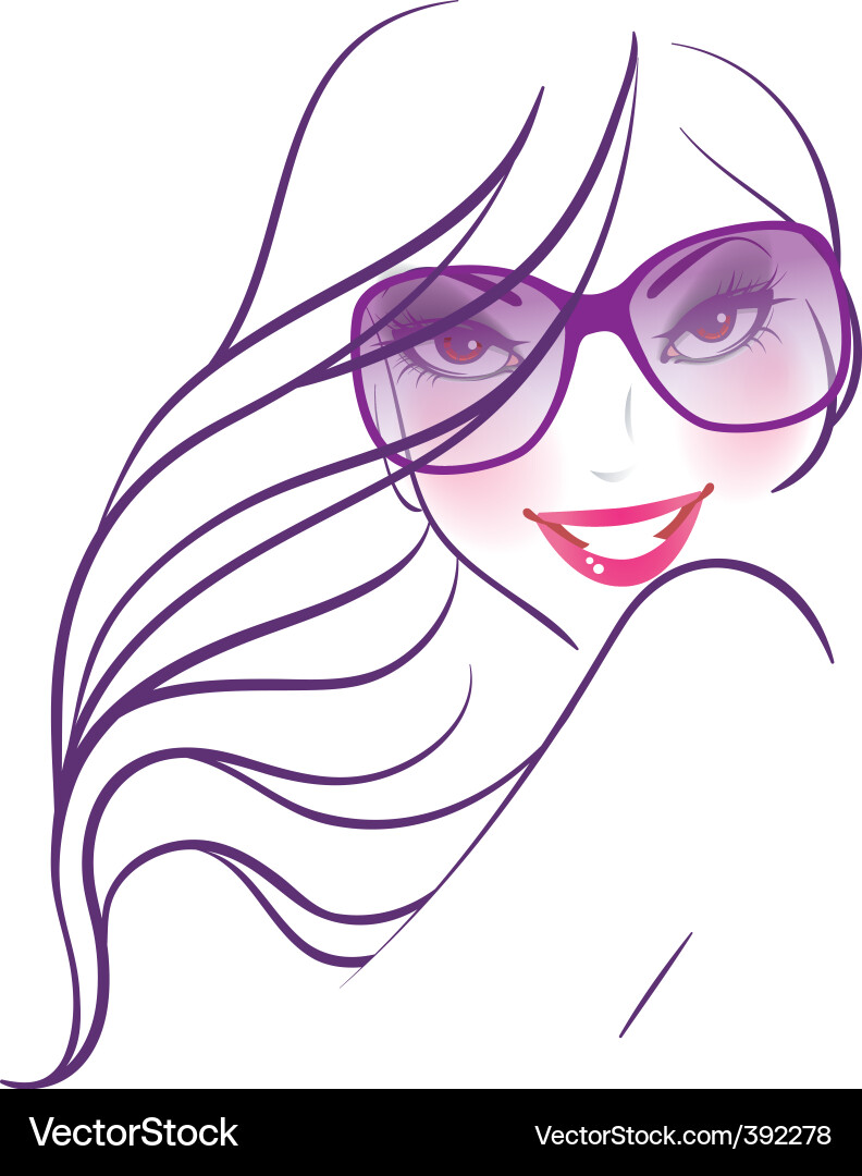 Women in sunglasses Royalty Free Vector Image - VectorStock