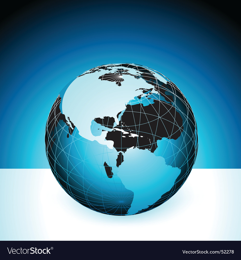World globe Royalty Free Vector Image - VectorStock