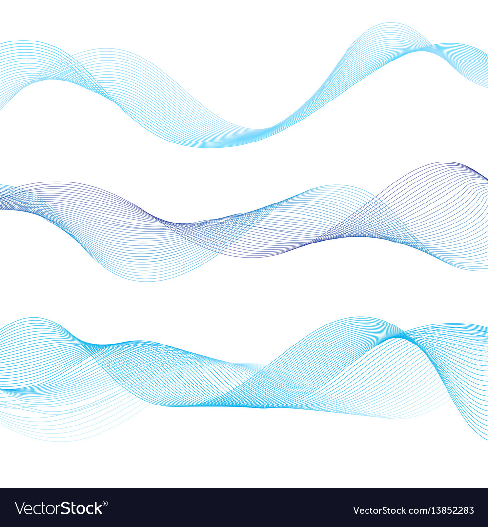 Abstract linear waves Royalty Free Vector Image