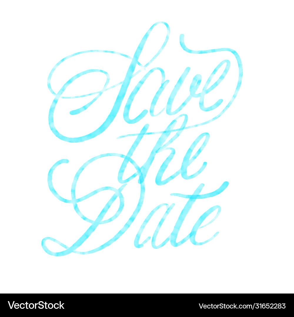 Brush lettering watercolor invitation phrase Vector Image