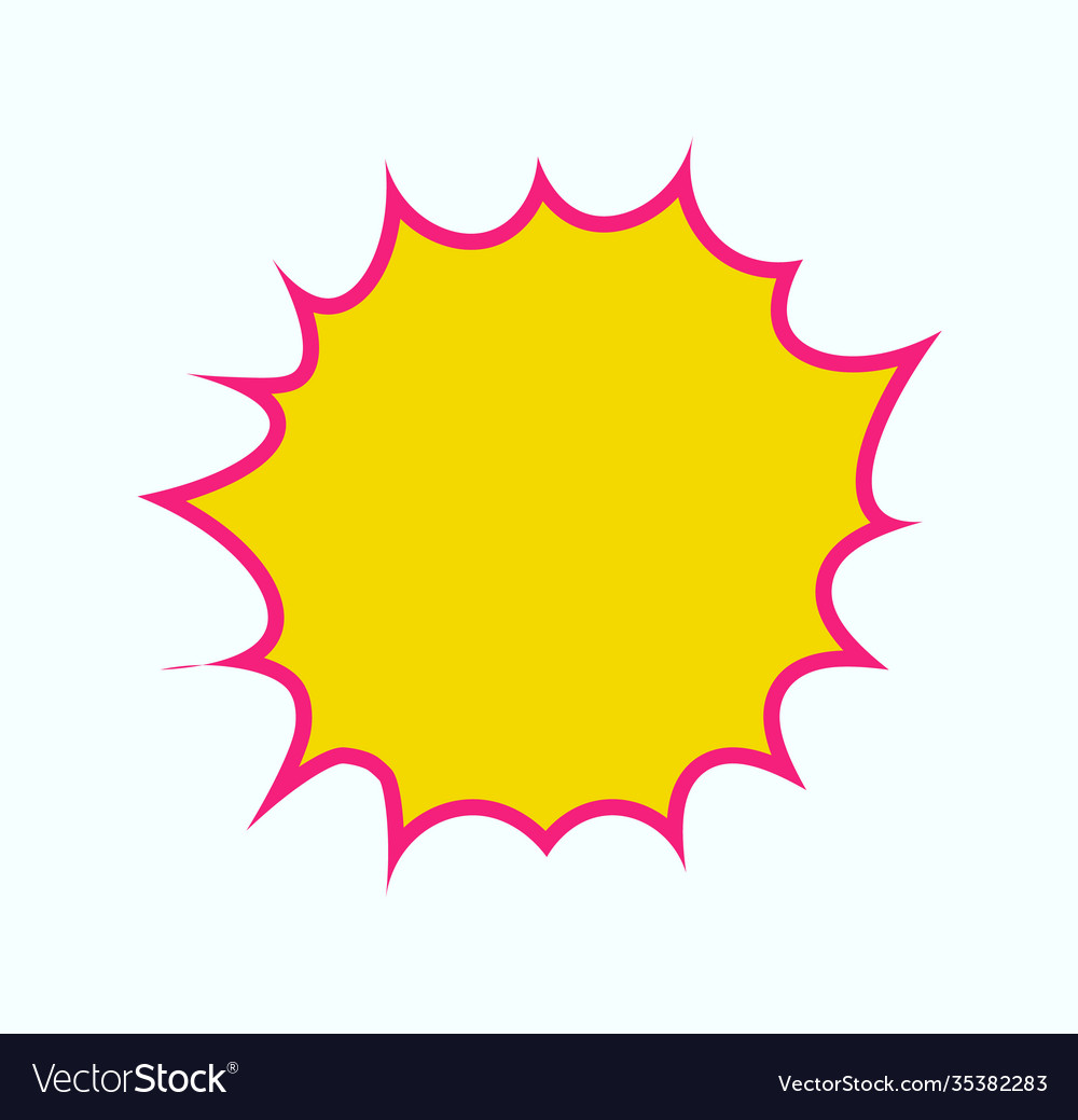 Chat speech bubble explosion cloud shape on white Vector Image