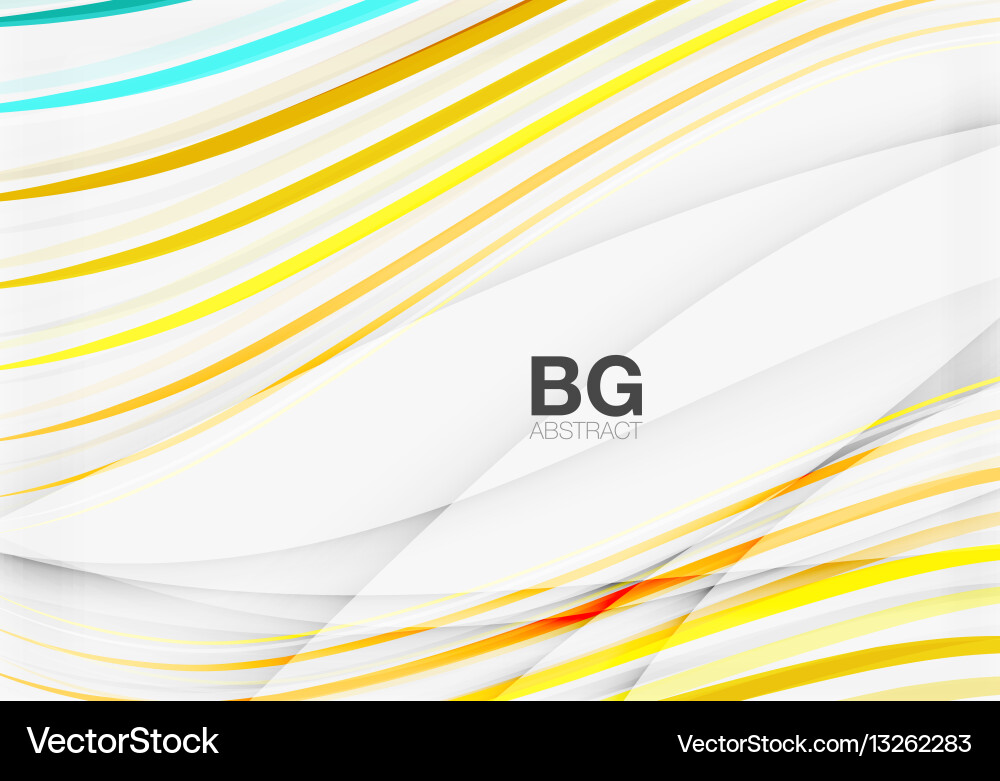 Color stripes wave lines modern geometric Vector Image